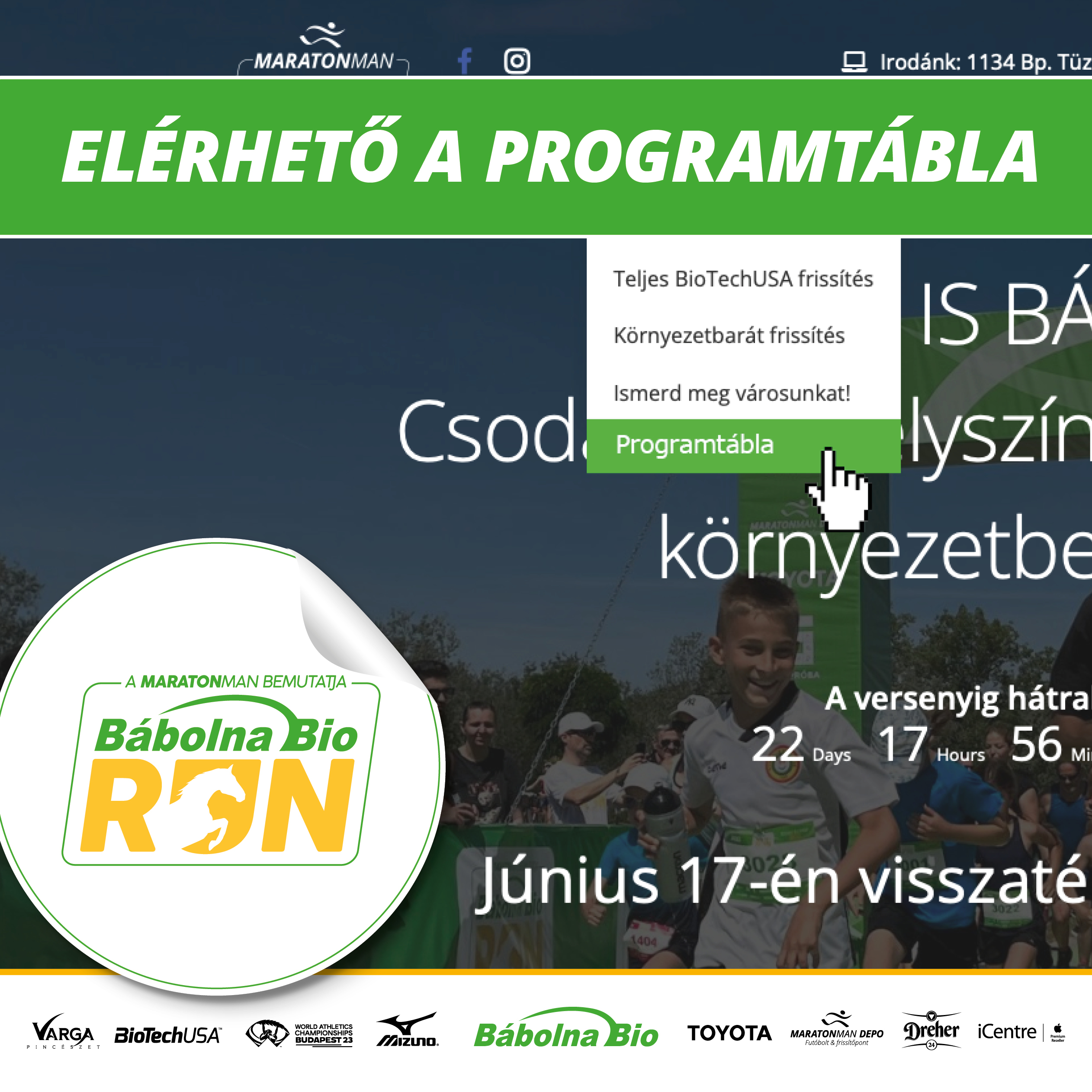 Bábolna Bio Run programtábla - Maratonman versenysorozat